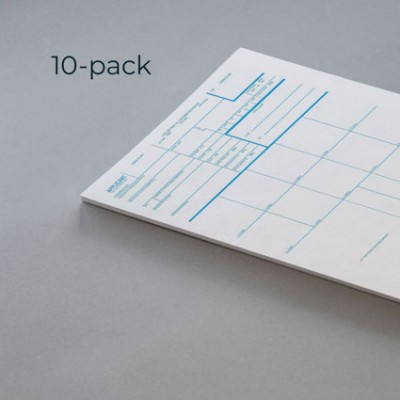 Fingerprint Cards (blank) – FBI Form FD-258, 10 pack | SecureOne Livescan