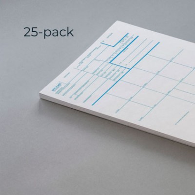 Fingerprint Cards (blank) – FBI Form FD-258, 25 pack | SecureOne Livescan